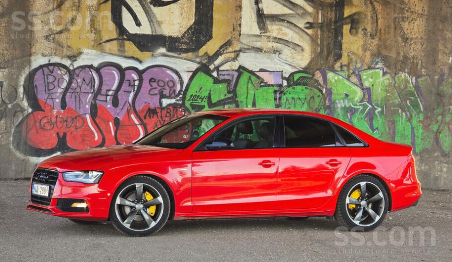 Red Audi A4 2013 in Riga, with an engine capacity of 2.00 L and mileage of 281 thousand km for 10900 €, photo 5 on AUTOMOTO.COM.LV