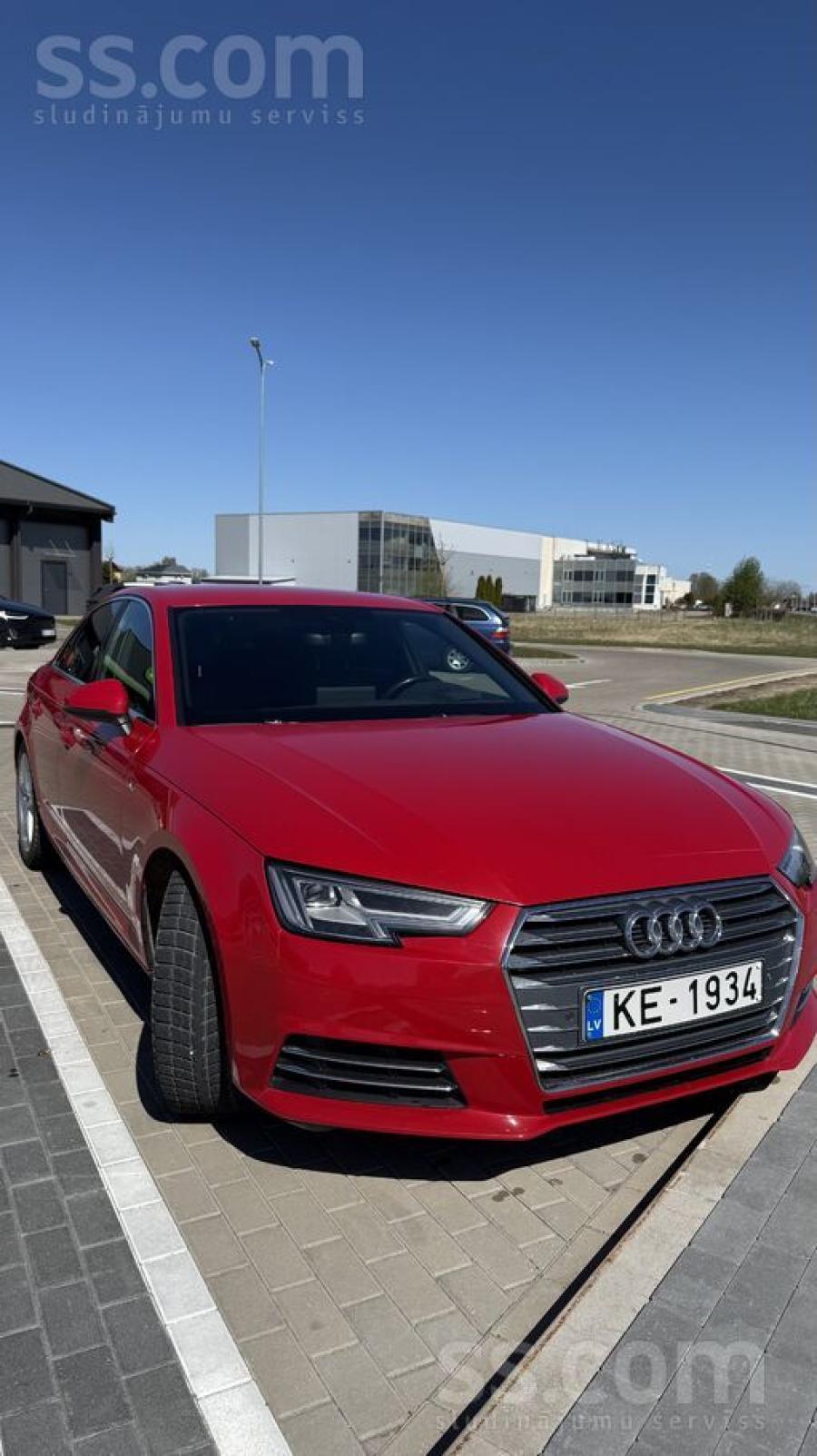 Red Audi A4 2015 in Riga, with an engine capacity of 2.00 L and mileage of 164 thousand km for 13000 €, photo 1 on AUTOMOTO.COM.LV
