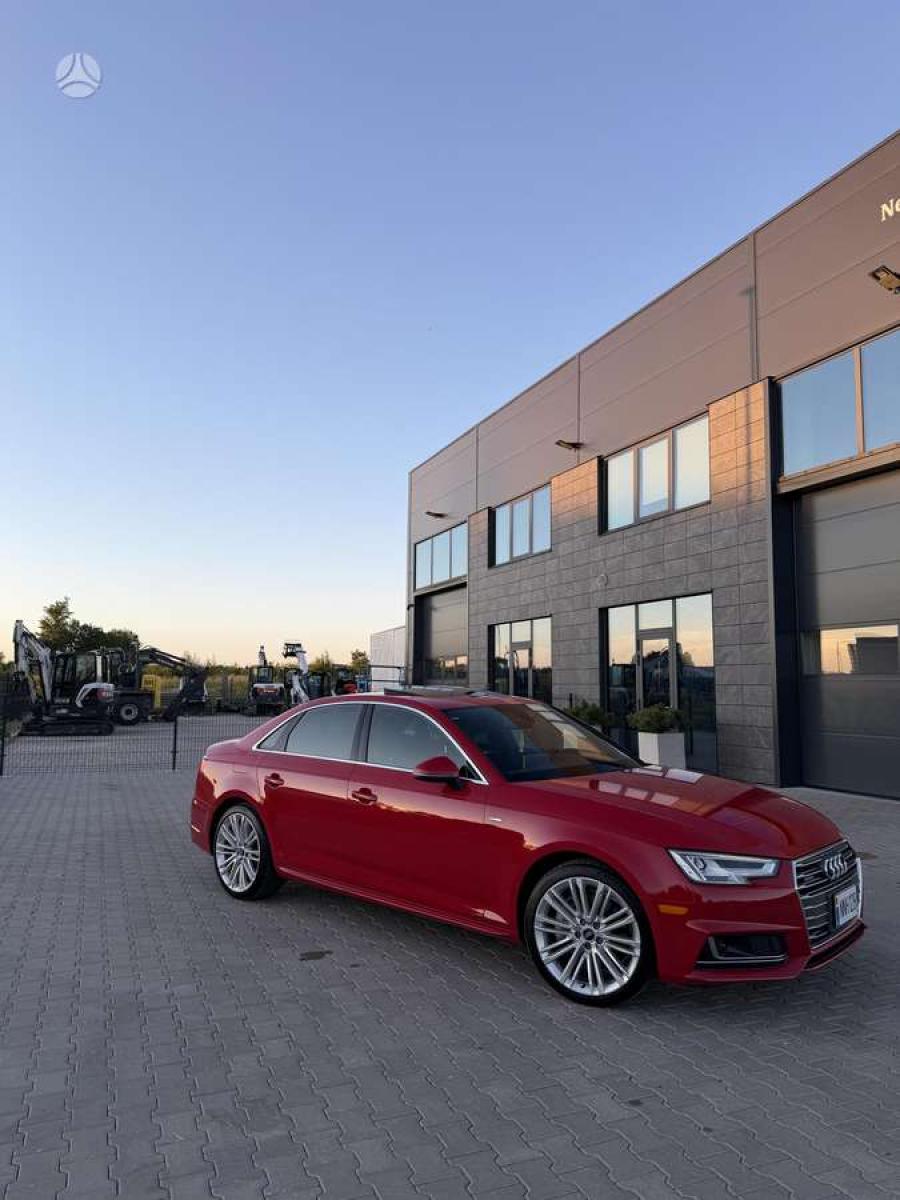 Red Audi A4 2017 in Vilnius, with an engine capacity of 1.98 L and mileage of 131 thousand km for 18750 €, photo 3 on AUTOMOTO.COM.LV
