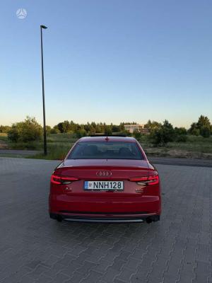 Red Audi A4 2017 in Vilnius, with an engine capacity of 1.98 L and mileage of 131 thousand km for 18750 €, photo 5 on AUTOMOTO.COM.LV