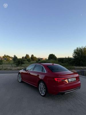 Red Audi A4 2017 in Vilnius, with an engine capacity of 1.98 L and mileage of 131 thousand km for 18750 €, photo 6 on AUTOMOTO.COM.LV