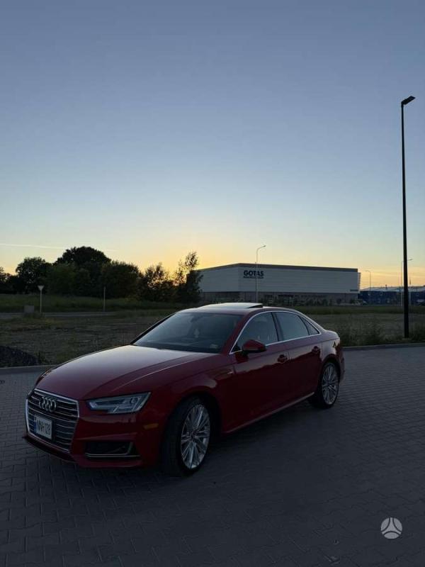 Red Audi A4 2017 in Vilnius, with an engine capacity of 1.98 L and mileage of 131 thousand km for 18750 €, photo 6 on AUTOMOTO.COM.LV