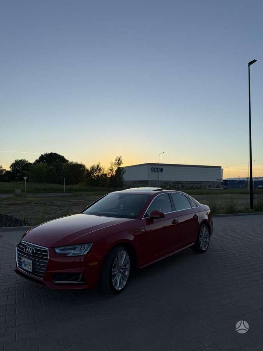 Red Audi A4 2017 in Vilnius, with an engine capacity of 1.98 L and mileage of 131 thousand km for 18750 €, photo 7 on AUTOMOTO.COM.LV