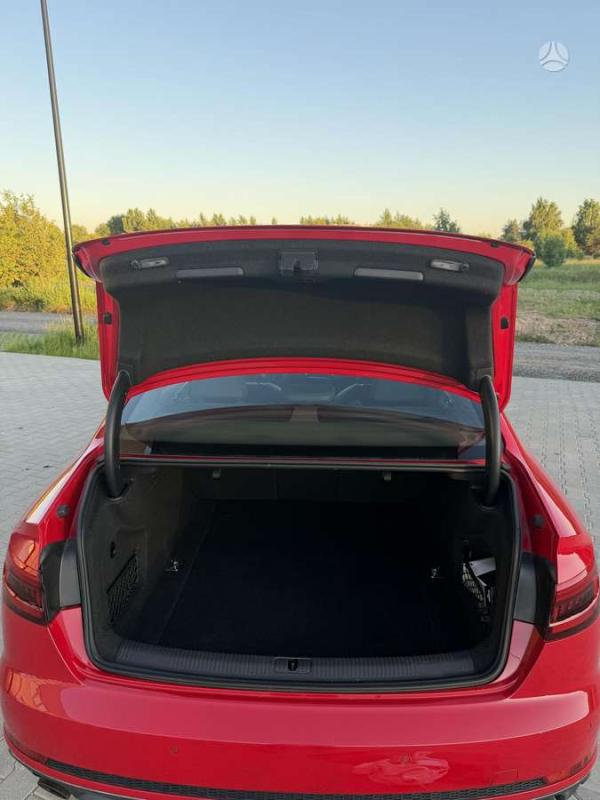 Red Audi A4 2017 in Vilnius, with an engine capacity of 1.98 L and mileage of 131 thousand km for 18750 €, photo 7 on AUTOMOTO.COM.LV
