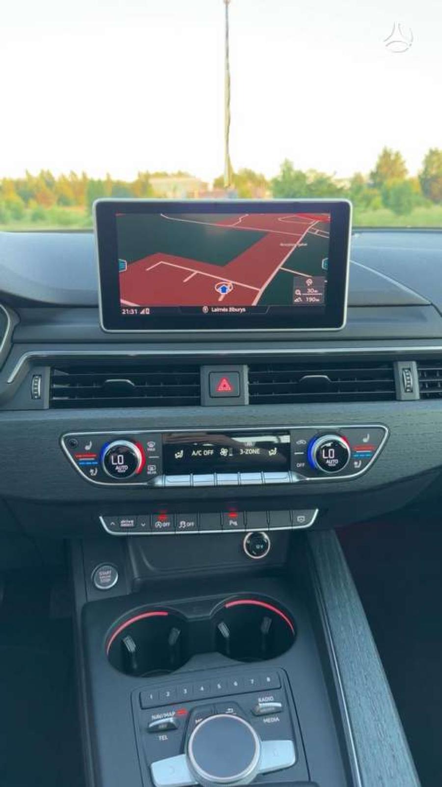 Red Audi A4 2017 in Vilnius, with an engine capacity of 1.98 L and mileage of 131 thousand km for 18750 €, photo 17 on AUTOMOTO.COM.LV