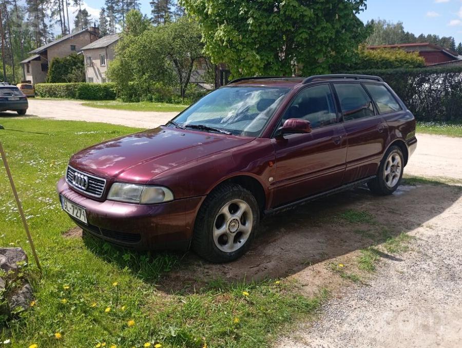 Red Audi A4 1996 in Ogre, with an engine capacity of 1.80 L and mileage of 340 thousand km for 750 €, photo 1 on AUTOMOTO.COM.LV