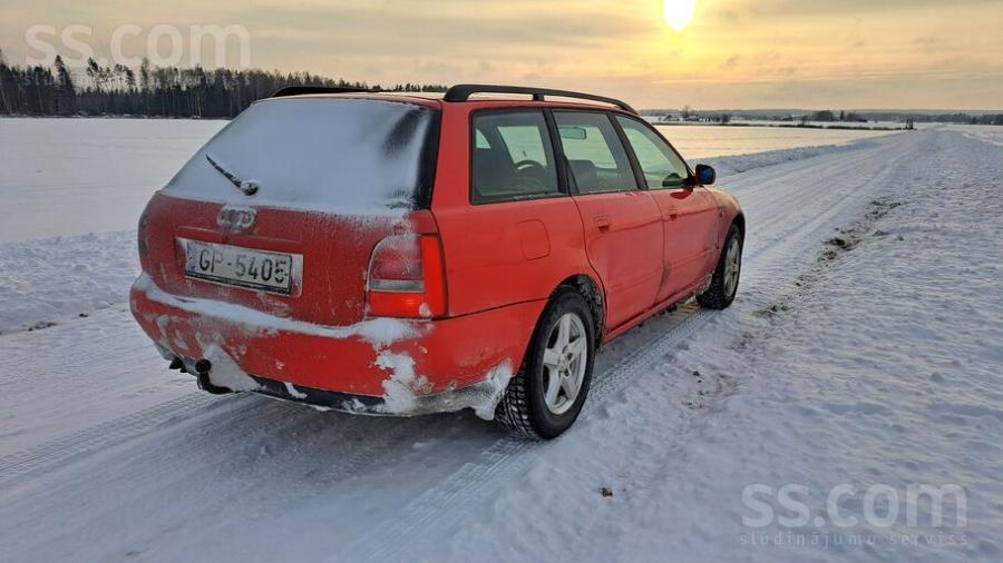 Sarkans Audi A4 1997 Talsi, ar dzinēja tilpumu 1.90 L un nobraukumu 650 tūkst. km par 750 €, foto 2 vietnē AUTOMOTO.COM.LV