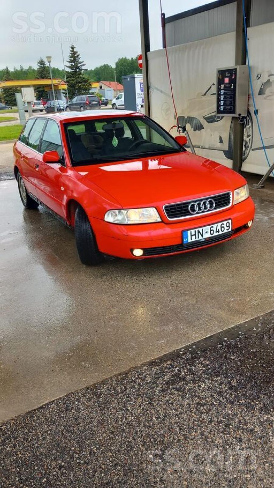 Red Audi A4 1999 in Preili, with an engine capacity of 2.50 L and mileage of 250 thousand km for 1050 €, photo 1 on AUTOMOTO.COM.LV