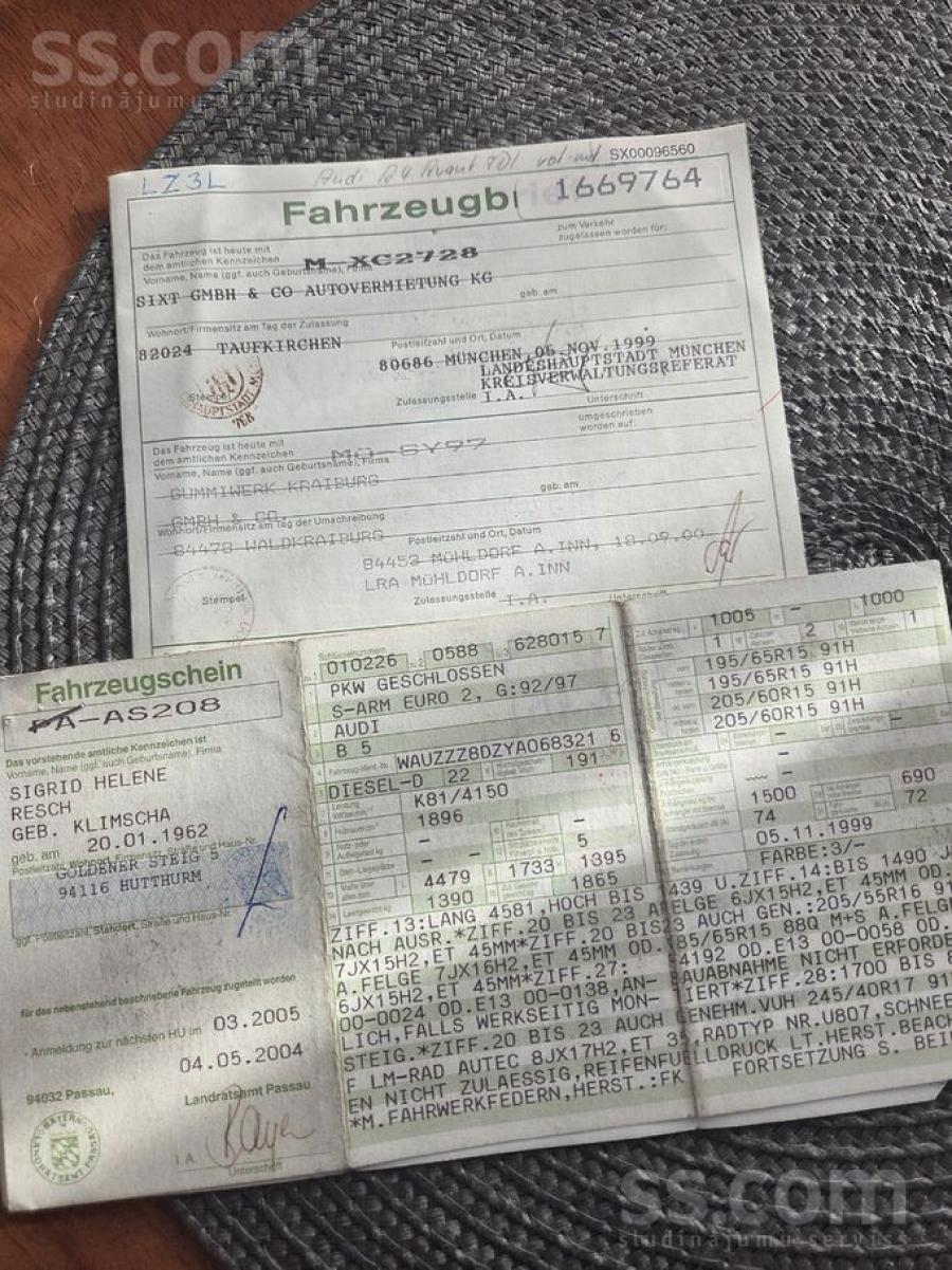 Sarkans Audi A4 1999 Bauska, ar dzinēja tilpumu 1.90 L un nobraukumu 386 tūkst. km par 2880 €, foto 19 vietnē AUTOMOTO.COM.LV