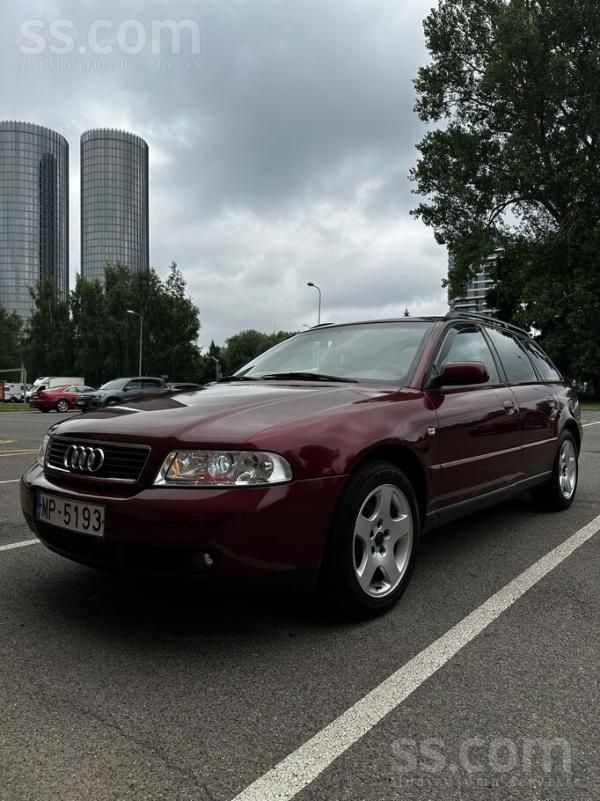 Red Audi A4 1999 in Riga, with an engine capacity of 1.90 L and mileage of 338 thousand km for 2200 €, photo 1 on AUTOMOTO.COM.LV