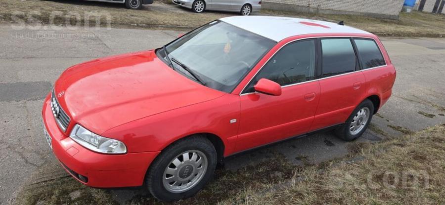 Sarkans Audi A4 2000 Liepāja, ar dzinēja tilpumu 2.50 L un nobraukumu 410 tūkst. km par 1400 €, foto 6 vietnē AUTOMOTO.COM.LV