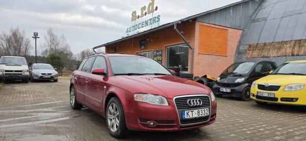 Red Audi A4 2005 in Valmiera, with an engine capacity of 2.00 L and mileage of 389 thousand km for 1850 €, photo 1 on AUTOMOTO.COM.LV