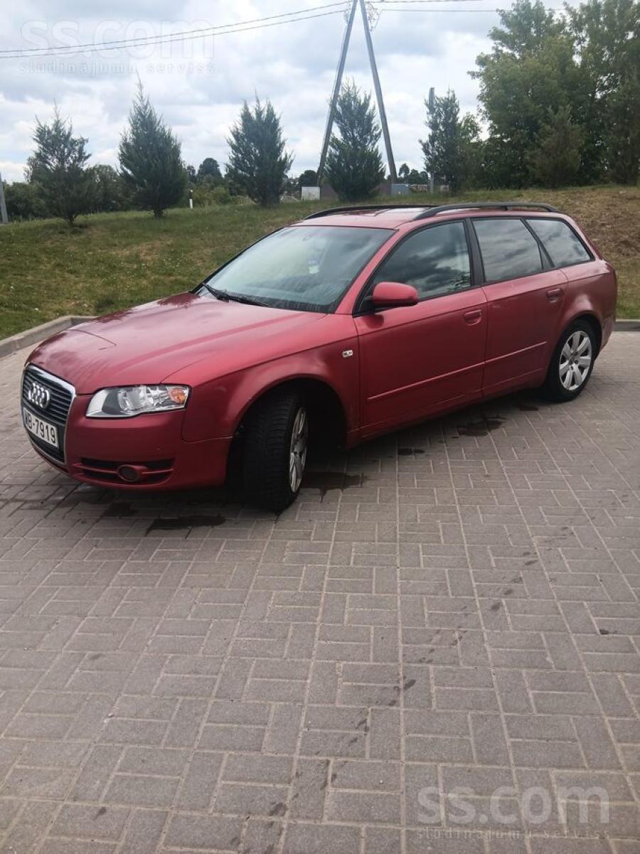 Red Audi A4 2006 in Rezekne, with an engine capacity of 1.90 L and mileage of 400 thousand km for 1700 €, photo 1 on AUTOMOTO.COM.LV