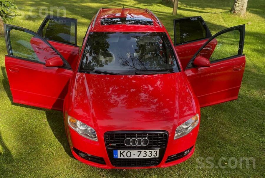 Red Audi A4 2006 in Madona, with an engine capacity of 2.00 L and mileage of 319 thousand km for 4390 €, photo 1 on AUTOMOTO.COM.LV