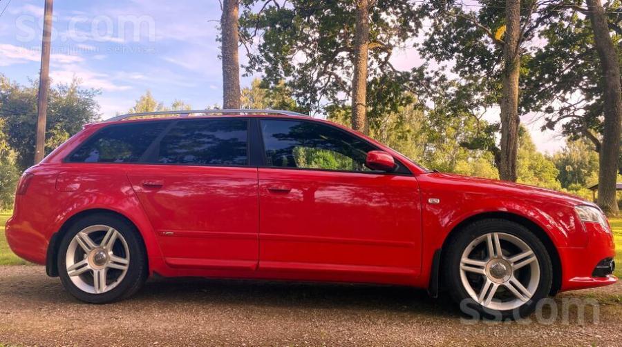 Red Audi A4 2006 in Madona, with an engine capacity of 2.00 L and mileage of 319 thousand km for 4390 €, photo 9 on AUTOMOTO.COM.LV