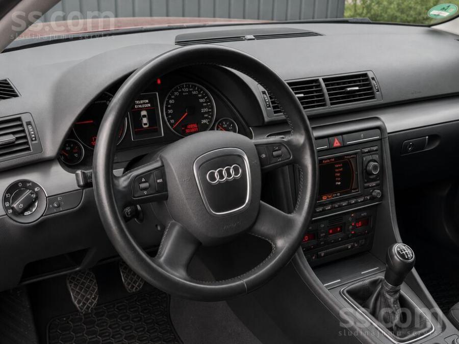 Sarkans Audi A4 2006 Rīga, ar dzinēja tilpumu 2.00 L un nobraukumu 303 tūkst. km par 3350 €, foto 23 vietnē AUTOMOTO.COM.LV