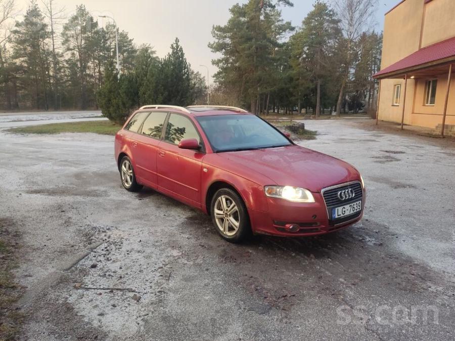 Red Audi A4 2007 in Dobele, with an engine capacity of 1.90 L and mileage of 348 thousand km for 1550 €, photo 2 on AUTOMOTO.COM.LV
