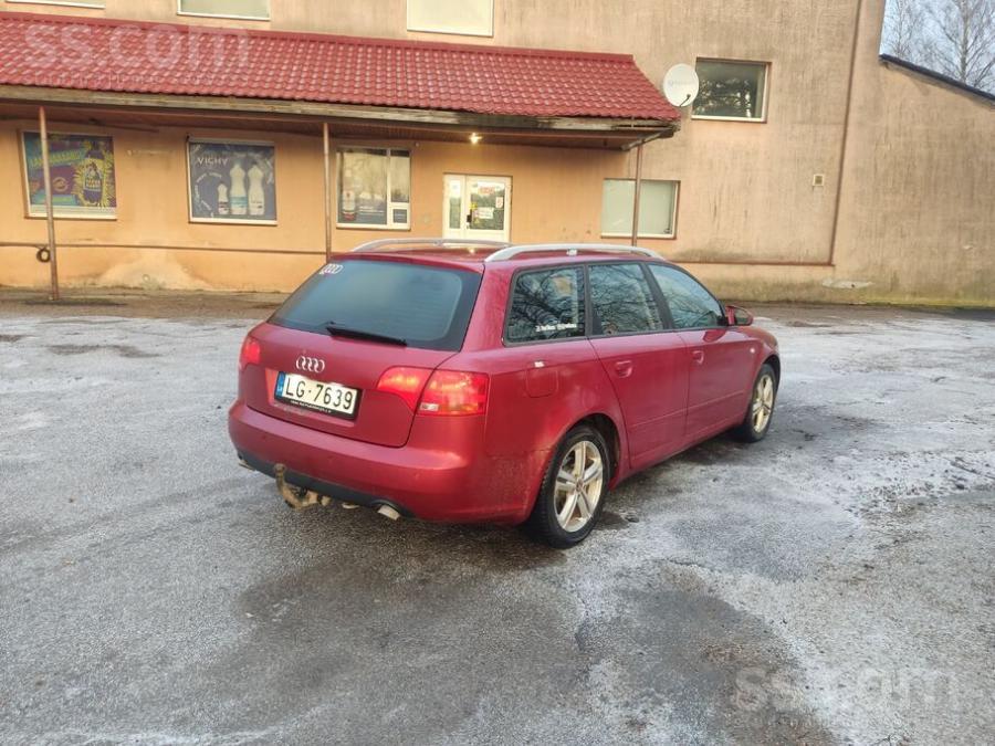 Red Audi A4 2007 in Dobele, with an engine capacity of 1.90 L and mileage of 348 thousand km for 1550 €, photo 4 on AUTOMOTO.COM.LV