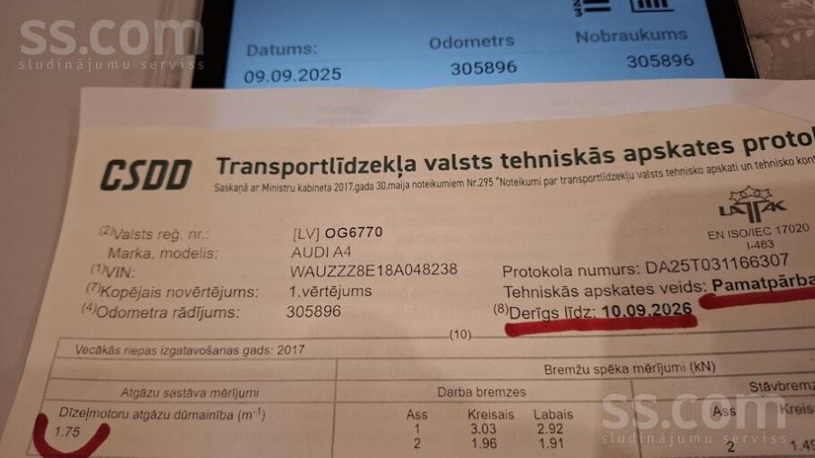 Красный Ауди А4 2007 в Даугавпилс, объемом двигателя 2.00 л и пробегом 309 тыс. км за 3200 €, фото 12 на AUTOMOTO.COM.LV