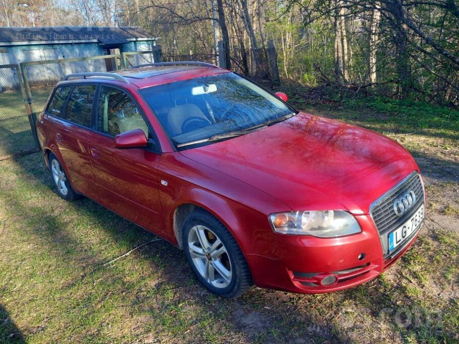 Red Audi A4 2007 in Dobele, with an engine capacity of 2.00 L and mileage of 350 thousand km for 1800 €, photo 1 on AUTOMOTO.COM.LV