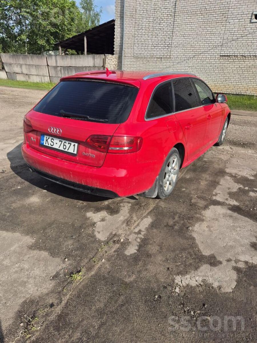 Red Audi A4 2008 in Kuldiga, with an engine capacity of 2.00 L and mileage of 32 thousand km for 8290 €, photo 3 on AUTOMOTO.COM.LV