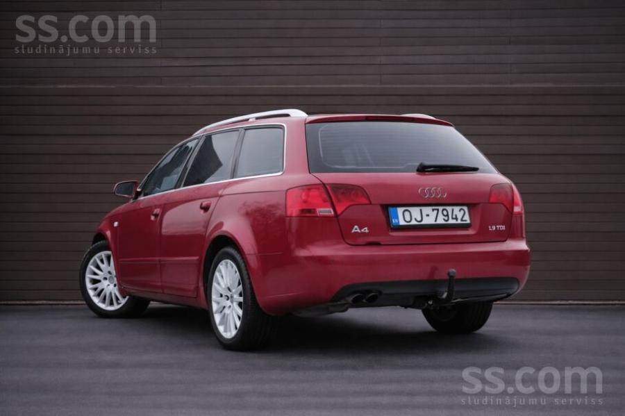 Red Audi A4 2008 in Riga, with an engine capacity of 1.90 L and mileage of 336 thousand km for 4990 €, photo 5 on AUTOMOTO.COM.LV