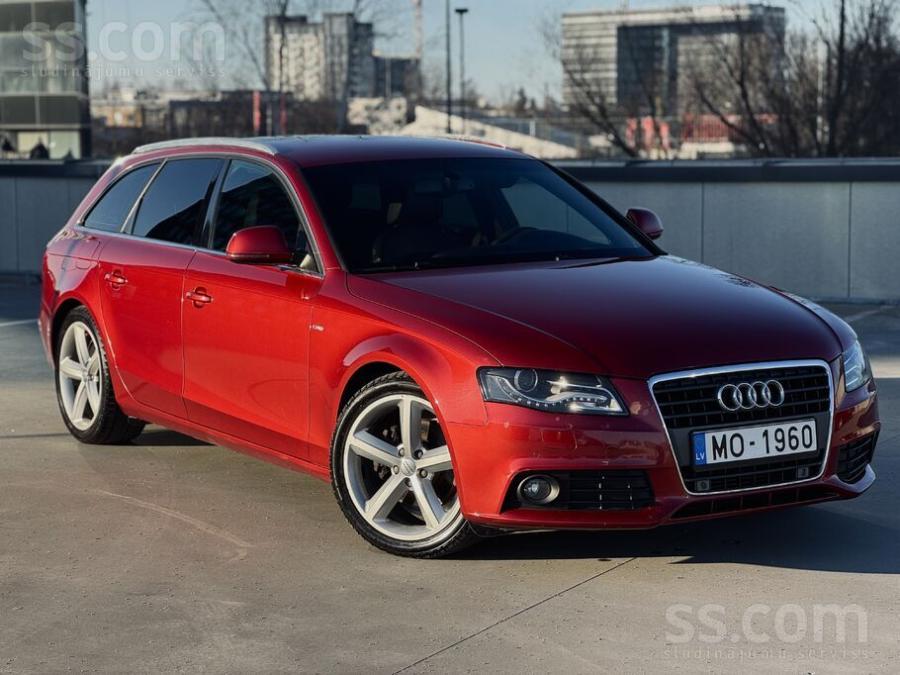 Red Audi A4 2008 in Riga, with an engine capacity of 2.00 L and mileage of 236 thousand km for 6500 €, photo 1 on AUTOMOTO.COM.LV