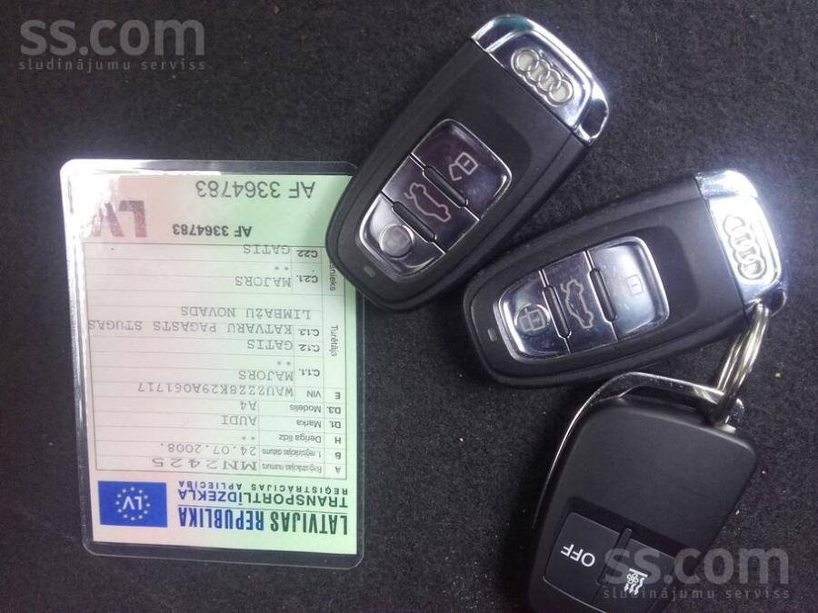 Red Audi A4 2008 in Kuldiga, with an engine capacity of 2.70 L and mileage of 280 thousand km for 5000 €, photo 6 on AUTOMOTO.COM.LV