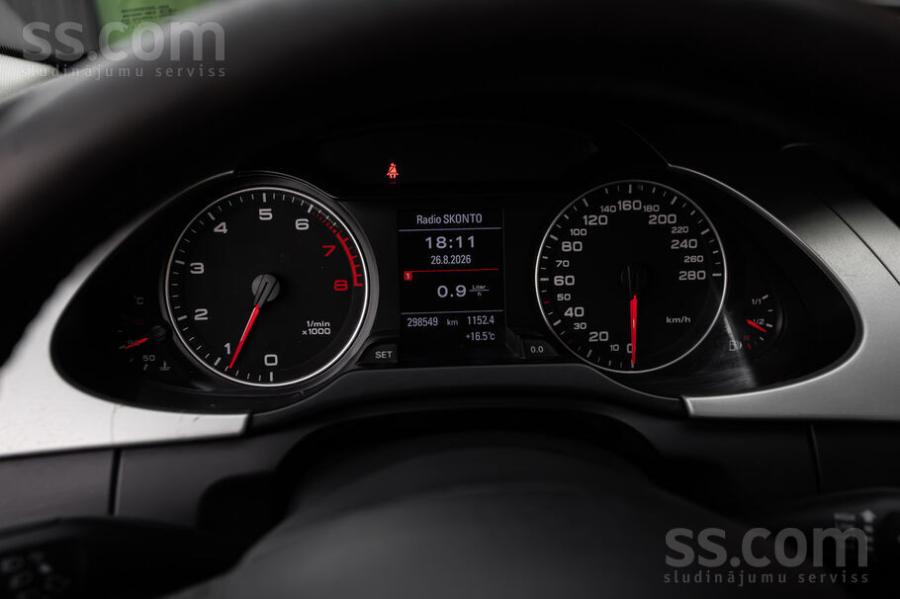 Red Audi A4 2008 in Jelgava, with an engine capacity of 1.80 L and mileage of 298 thousand km for 3950 €, photo 23 on AUTOMOTO.COM.LV