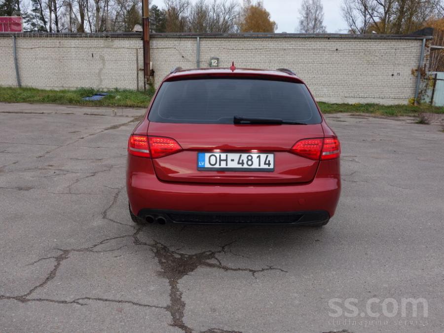 Red Audi A4 2010 in Riga, with an engine capacity of 2.00 L and mileage of 0 thousand km for 5850 €, photo 4 on AUTOMOTO.COM.LV