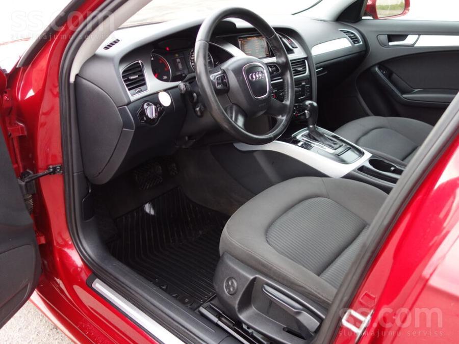 Red Audi A4 2010 in Riga, with an engine capacity of 2.00 L and mileage of 0 thousand km for 5850 €, photo 5 on AUTOMOTO.COM.LV