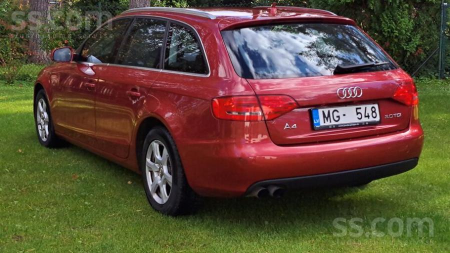 Sarkans Audi A4 2010 Jūrmala, ar dzinēja tilpumu 2.00 L un nobraukumu 470 tūkst. km par 3200 €, foto 9 vietnē AUTOMOTO.COM.LV