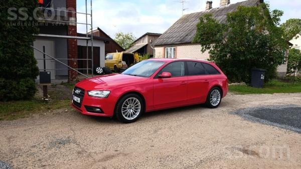 Red Audi A4 2012 in Aizkraukle, with an engine capacity of 2.00 L and mileage of 373 thousand km for 5850 €, photo 5 on AUTOMOTO.COM.LV