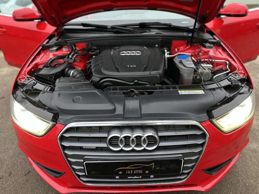 Red Audi A4 2013 in Siauliai, with an engine capacity of 2.00 L and mileage of 248 thousand km for 6500 €, photo 32 on AUTOMOTO.COM.LV