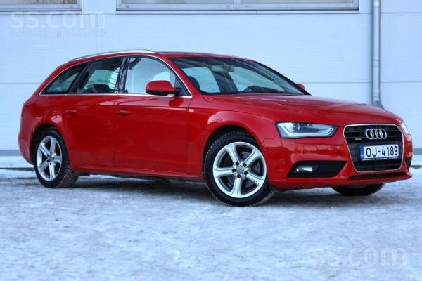 Red Audi A4 2013 in Riga, with an engine capacity of 2.00 L and mileage of 0 thousand km for 6495 €, photo 2 on AUTOMOTO.COM.LV
