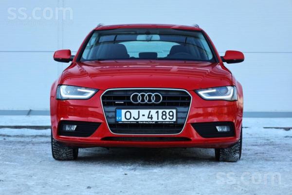 Red Audi A4 2013 in Riga, with an engine capacity of 2.00 L and mileage of 0 thousand km for 6495 €, photo 3 on AUTOMOTO.COM.LV