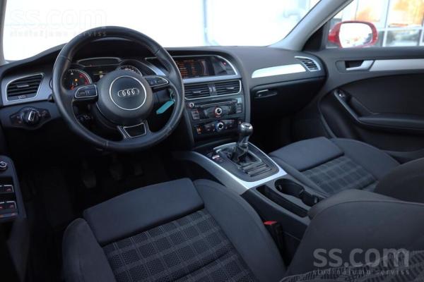 Red Audi A4 2013 in Riga, with an engine capacity of 2.00 L and mileage of 0 thousand km for 6495 €, photo 7 on AUTOMOTO.COM.LV
