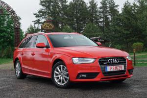 Red Audi A4 2013 in Vilnius, with an engine capacity of 2.00 L and mileage of 274 thousand km for 7400 €, photo  on AUTOMOTO.COM.LV