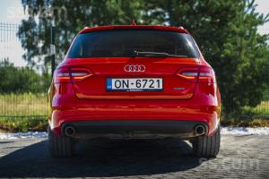 Red Audi A4 2015 in Riga, with an engine capacity of 3.00 L and mileage of 230 thousand km for 12490 €, photo 6 on AUTOMOTO.COM.LV