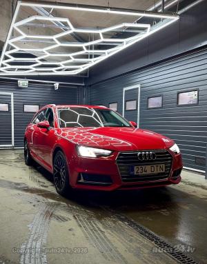 Sarkans Audi A4 2019 Tallina, ar dzinēja tilpumu 2.00 L un nobraukumu 293 tūkst. km par 14500 €, foto  vietnē AUTOMOTO.COM.LV