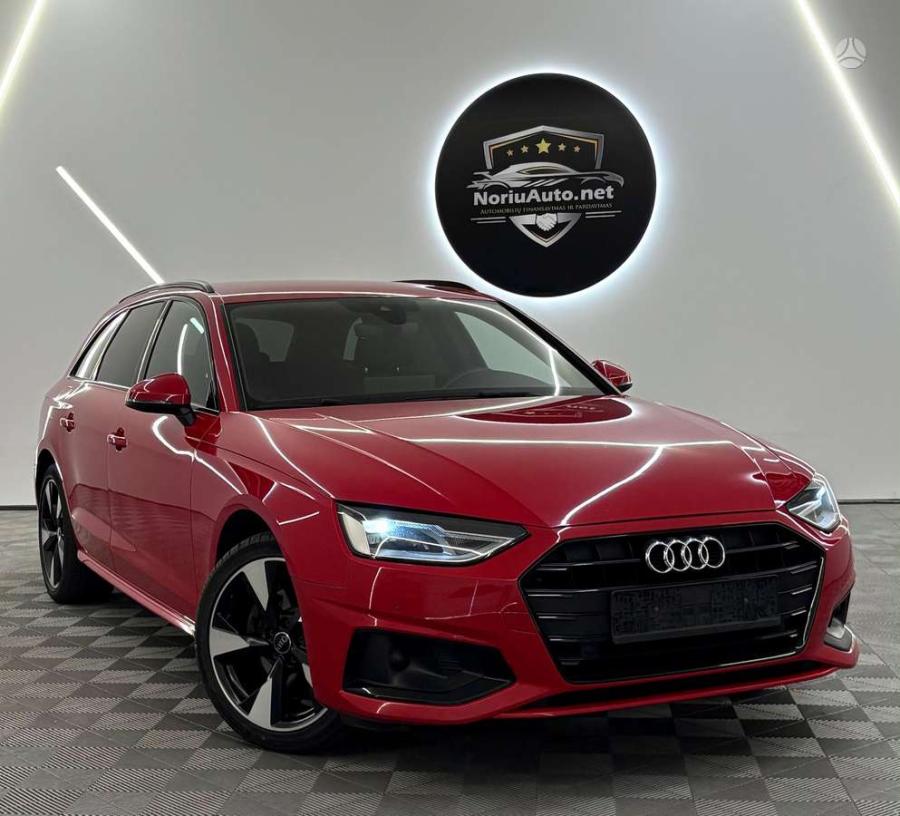 Red Audi A4 2020 in Marijampole, with an engine capacity of 1.97 L and mileage of 240 thousand km for 16450 €, photo 1 on AUTOMOTO.COM.LV