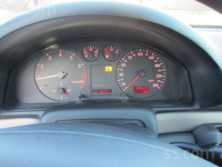 Audi A4 1999 Jūrmala, ar dzinēja tilpumu 1.60 L un nobraukumu 216 tūkst. km par 2000 €, foto 10 vietnē AUTOMOTO.COM.LV