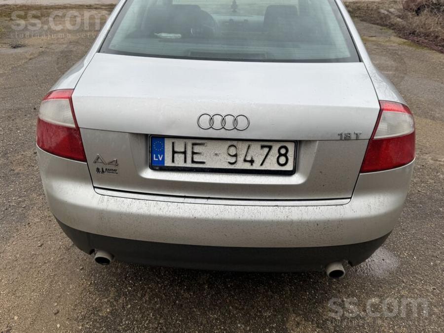 Audi A4 2001 Kuldīga, ar dzinēja tilpumu 1.80 L un nobraukumu 363 tūkst. km par 850 €, foto 6 vietnē AUTOMOTO.COM.LV
