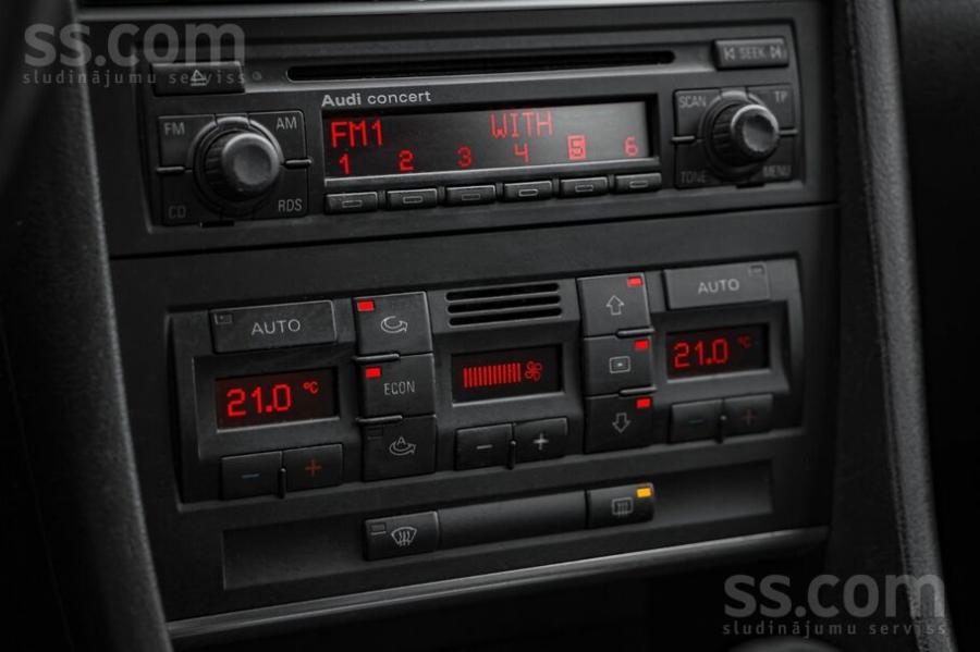 Audi A4 2001 in Riga, with an engine capacity of 1.90 L and mileage of 0 thousand km for 2595 €, photo 19 on AUTOMOTO.COM.LV