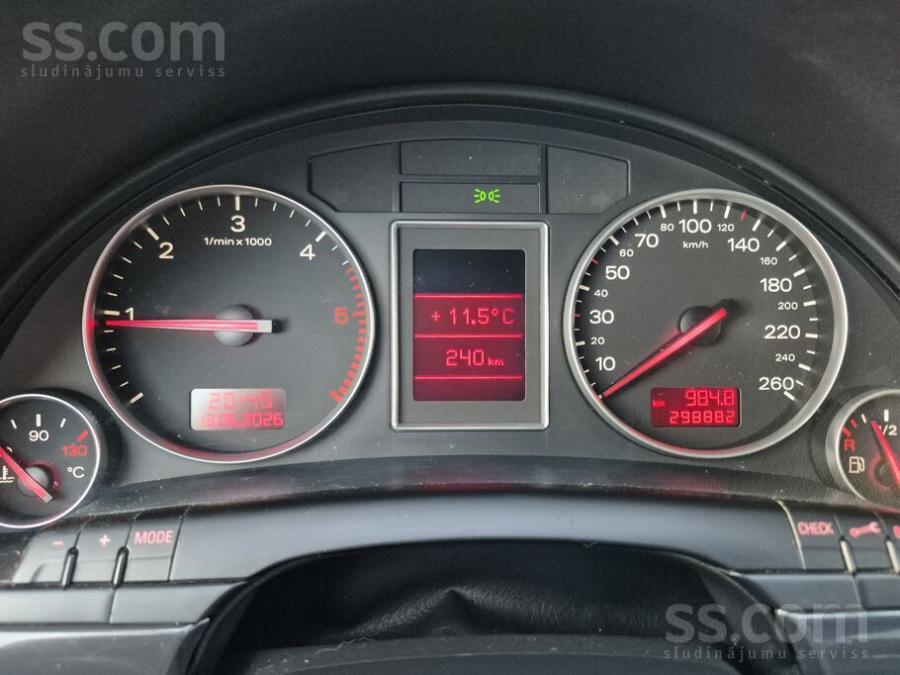 Audi A4 2002 in Limbazi, with an engine capacity of 1.90 L and mileage of 299 thousand km for 3000 €, photo 16 on AUTOMOTO.COM.LV