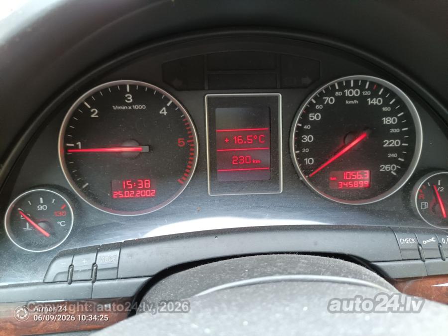 Audi A4 2003 Tallina, ar dzinēja tilpumu 1.90 L un nobraukumu 345 tūkst. km par 1300 €, foto 8 vietnē AUTOMOTO.COM.LV
