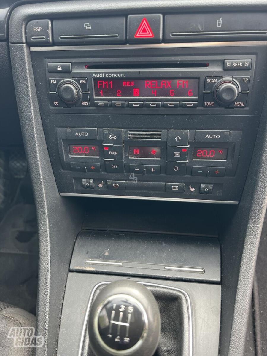 Audi A4 2004 in Siauliai, with an engine capacity of 2.00 L and mileage of 363 thousand km for 599 €, photo 15 on AUTOMOTO.COM.LV