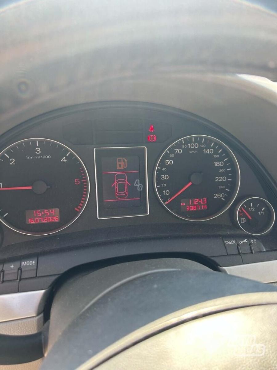 Audi A4 2005 in Vilnius, with an engine capacity of 2.00 L and mileage of 339 thousand km for 1950 €, photo 7 on AUTOMOTO.COM.LV