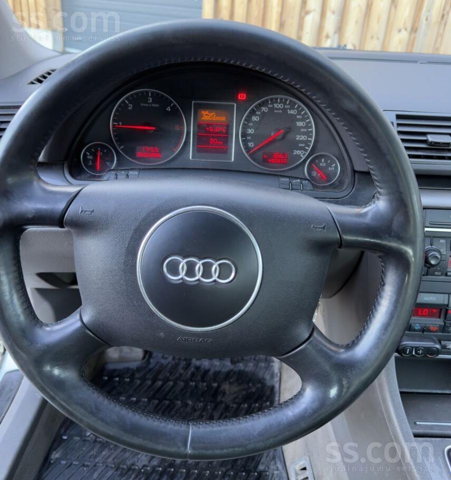 Audi A4 2002 in Cesis, with an engine capacity of 1.90 L and mileage of 491 thousand km for 1199 €, photo 12 on AUTOMOTO.COM.LV