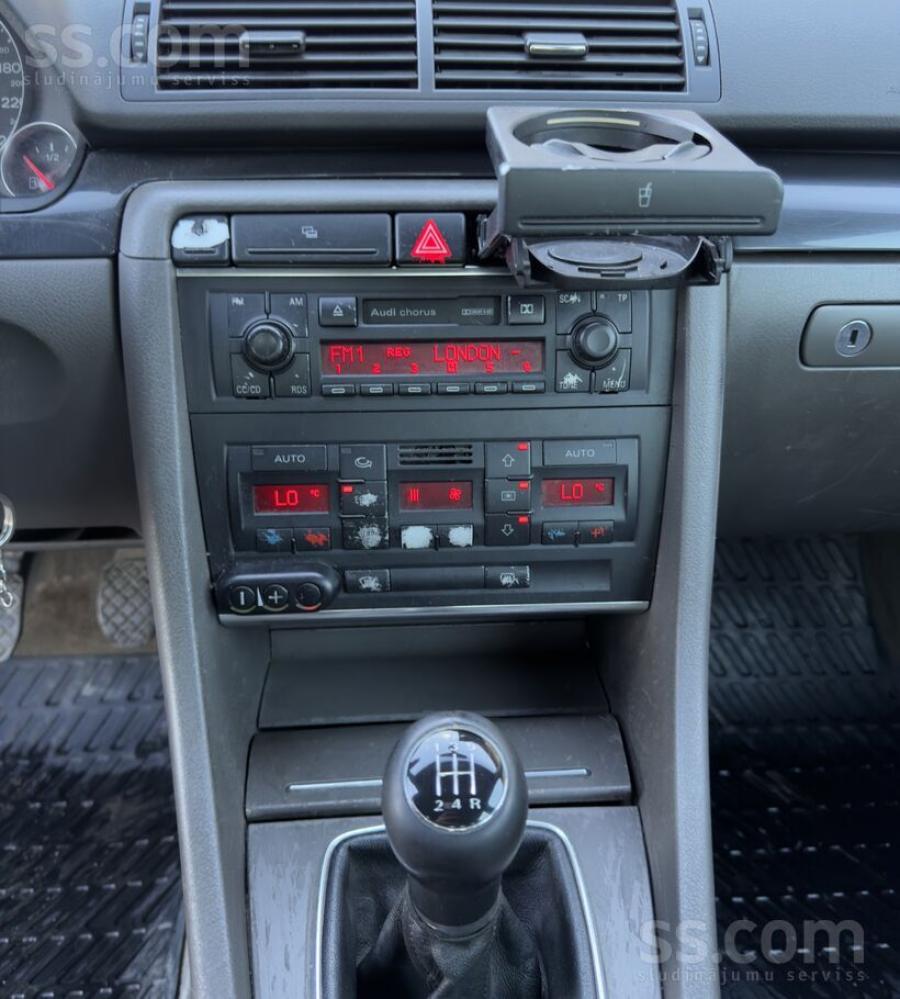 Audi A4 2002 in Cesis, with an engine capacity of 1.90 L and mileage of 491 thousand km for 1199 €, photo 13 on AUTOMOTO.COM.LV